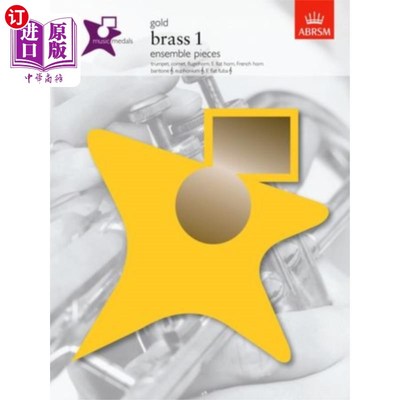 海外直订Music Medals Gold Brass 1 Ensemble Pieces 音乐奖，金奖，铜奖