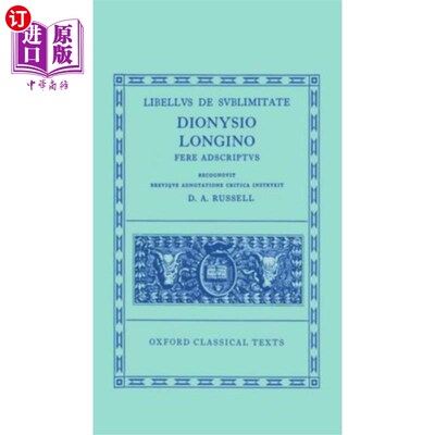 海外直订Longinus Libellus de Sublimitate Longinus Libellus 论升华