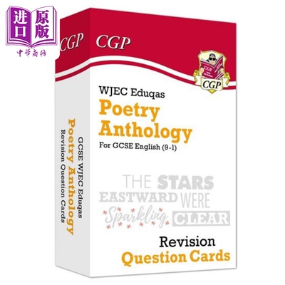 现货 CGP New Grade9-1GCSE English: WJEC Eduqas Poetry Anthology - Revision Question Cards【中商原版】
