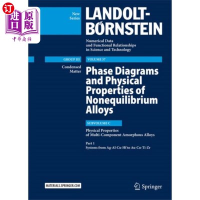 海外直订Phase Diagrams and Physical Properties of Nonequ... 非平衡合金的相图和物理性质