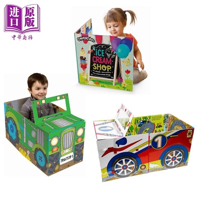 地板搭建书英文原版活动玩具书