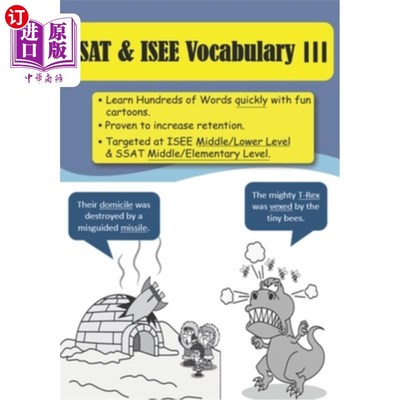 海外直订SSAT & ISEE Vocabulary III SSAT & ISEE词汇表