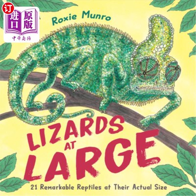 海外直订Lizards at Large: 21 Remarkable Reptiles at Their Actual Size 大蜥蜴:21种不同寻常的爬行动物的实际尺寸