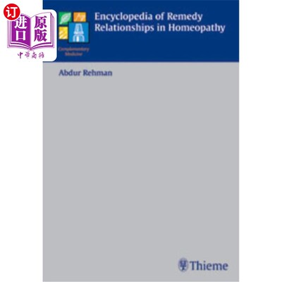 海外直订医药图书Encyclopedia of Remedy Relationships in Homoeopathy 顺势疗法的治疗关系百科全书