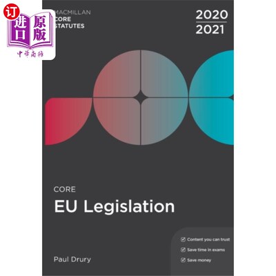 海外直订Core EU Legislation 2020-21 2020-21年欧盟核心立法