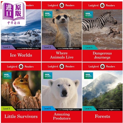 Ladybird Readers BBC Earth 小飘虫阅读分级指导BBC地球高阶6册 英文原版动物科普分级读物 Forests Ice Worlds【中商原版】