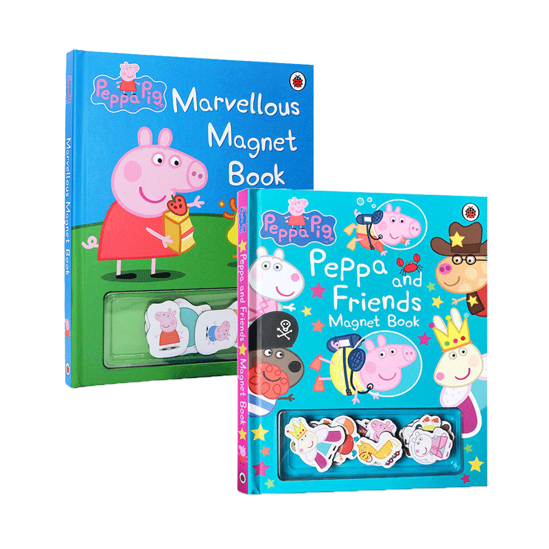 PeppaPig磁铁书2册英文