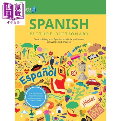 Rosetta Stone西班牙语图解词典含音频 西班牙文英文双语原版语言学习Rosetta Stone Spanish Picture Dictionary【中商原版?