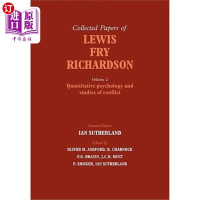 海外直订The Collected Papers of Lewis Fry Richardson 刘易斯·弗莱·理查森文集