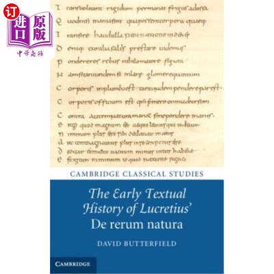海外直订The Early Textual History of Lucretius' de Rerum Natura 卢克瑞修斯《自然》的早期文本史