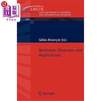 海外直订Nonlinear Observers and Applications 非线性观测器及其应用