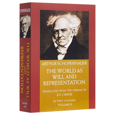 叔本华 作为意志和表象的世界 Vol.2 英文原版 The World as Will and Representation 可搭配叔本华人生的智慧论生命悲剧哲?