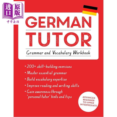 German Tutor Grammar and Vocabulary Workbook Teach Yourself 德语自学导师 语法词汇练习册 初级进阶至中高级【中商原版?