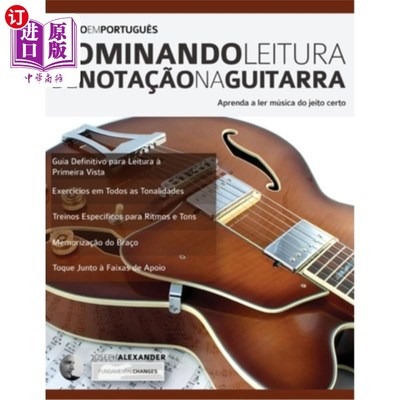 海外直订葡萄牙语 Dominando Leitura de Notação na Guitarra 多明多·莱图拉·德诺瓦·纳吉塔拉：埃迪·波图古