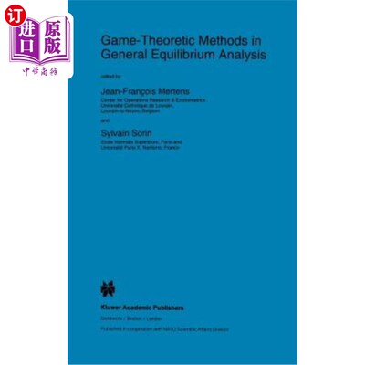 海外直订Game-Theoretic Methods in General Equilibrium Analysis 一般均衡分析中的博弈论方法
