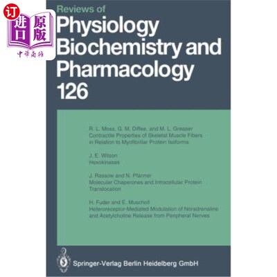 海外直订医药图书Reviews of Physiology, Biochemistry and Pharmacology 生理学、生物化学和药理学综述