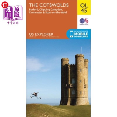 海外直订Cotswolds, Burford, Chipping Campden, Cirenceste... 科茨沃尔德，伯福德，奇平·坎普登，赛伦塞斯特和世界上的斯
