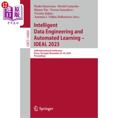 海外直订Intelligent Data Engineering and Automated Learning - Ideal 2023: 24th Internati Intelligen