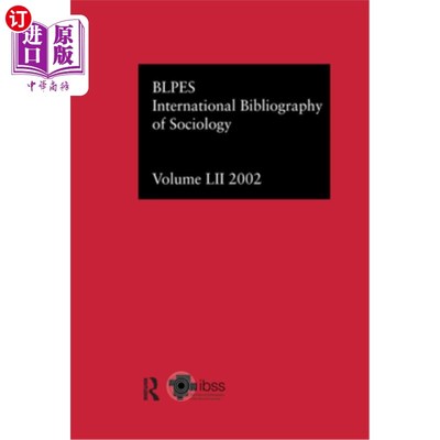海外直订Ibss: Sociology: 2002 Vol.52: Bibliographie Internationale Des Sciences Sociales 社会学：2002年第52卷