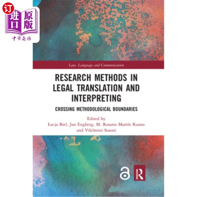 海外直订Research Methods in Legal Translation and Interpreting: Crossing Methodological  法律笔译研究方法:跨越方法