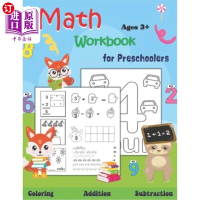 海外直订Math Workbook for Preschoolers: Beginner Math Preschool Learning Book with Numbe 幼儿数学练习册:幼儿数学与