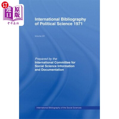 海外直订IBSS: Political Science: 1971 Volume 20 IBSS:政治学:1971年第20卷