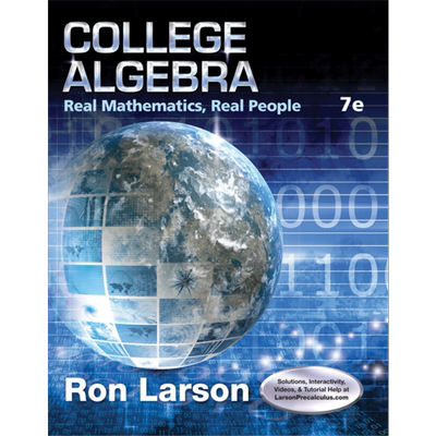 现货 大学代数 第7版 College Algebra Real Mathematics Real People 英文原版 Ron Larson【中商原版】
