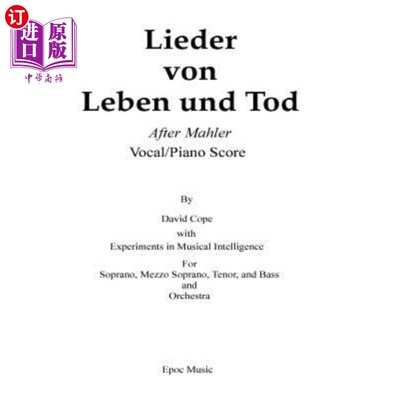 海外直订lieder von leben und Tod (after Mahler vocal/piano score) “生与死之歌”