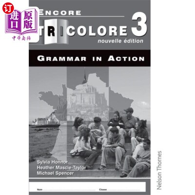海外直订Encore Tricolore Nouvelle 3 Grammar in Action Pack (x8) Encore Tricolore Nouvelle 3动作包语法（x8）