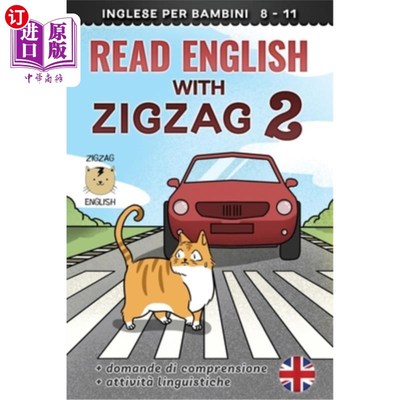 海外直订Read English with Zigzag 2: Inglese per bambini 用z字形读英语：Inglese per bambini