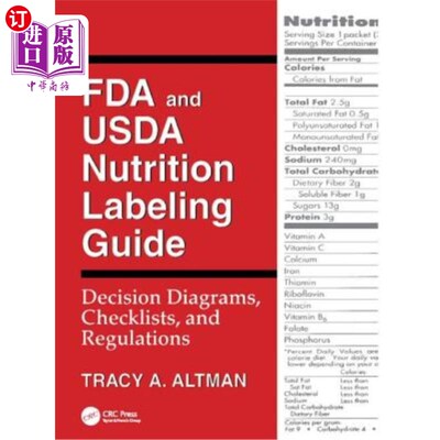 海外直订FDA and USDA Nutrition Labeling Guide: Decision Diagrams, Check FDA和USDA营养标签指南:决策图表，检查