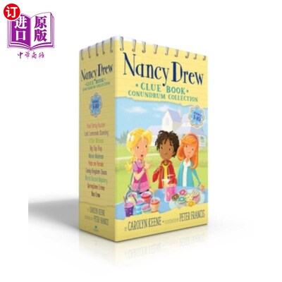海外直订Nancy Drew Clue Book Conundrum Collection (Boxed Set): Pool Party Puzzler; Last  Nancy Drew