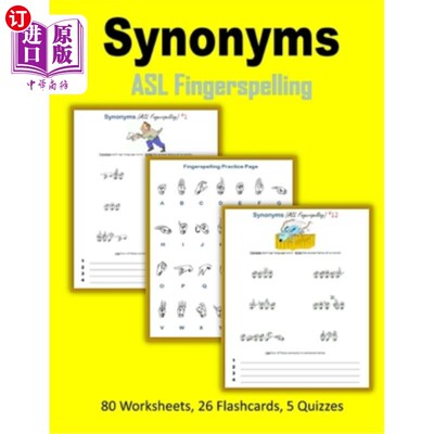 海外直订Synonyms - ASL Fingerspelling 同义词-美国手语手指拼写