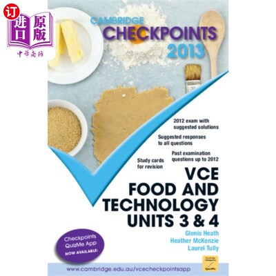 海外直订Cambridge Checkpoints VCE Food and Technology Un... 2013年，剑桥检查站VCE食品和技术单元3和4
