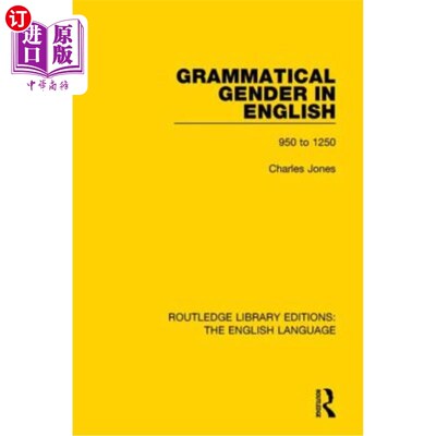 海外直订Grammatical Gender in English: 950 to 1250 英语语法性别:950至1250