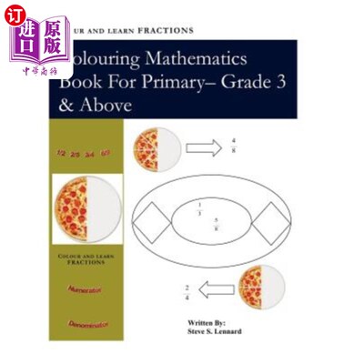 海外直订Colour and Learn Fractions 颜色和学习分数