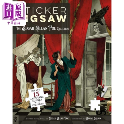 贴纸拼图 埃德加 爱伦 坡收藏 英文原版 Sticker Jigsaw The Edgar Allan Poe Collection 益智游戏【中商原版】