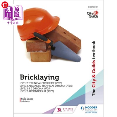海外直订The City & Guilds Textbook: Bricklaying for the ... 城市和行会教科书:砌砖二级技术证书和三级高级技术文凭(790