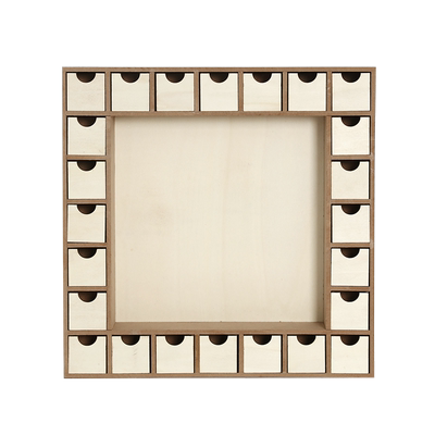 Christmas圣诞节木质倒数计时日历白胚DIY半成品抽屉3x4x4cm包邮