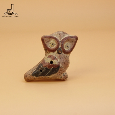 PERU秘鲁进口印加古乐器猫头鹰笛陶笛模仿猫头鹰哨叫声Ocarina