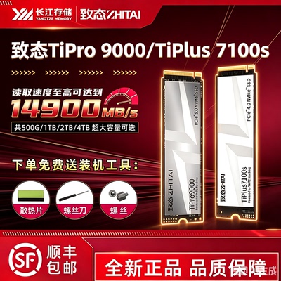 致态Ti600 Tiplus7100s 1T 2T 4T Pro9000长江存储 NVME 固态硬盘