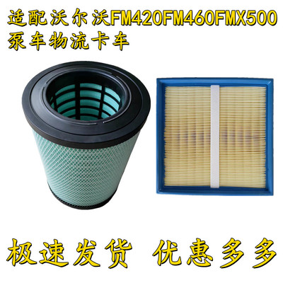适配沃尔沃FM420FM460FMX500泵车物流卡空调格空气滤芯21337557