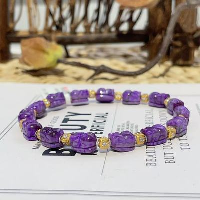 舒俱来高阶紫罗兰貔貅单圈/18k(玄霄)AZB5512