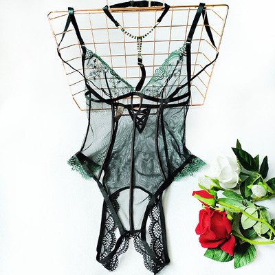 内衣女生薄纱性感露臀诱惑连体衣