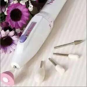 便携式迷你电动磨甲机美甲笔式假指甲片打磨器电池型抛光钻头工具