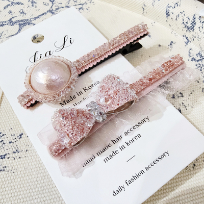 韩国TAURUS代购发饰水钻闪蝴蝶结