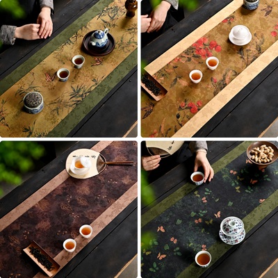 云纱茶席防水防滑茶垫子轻奢高档