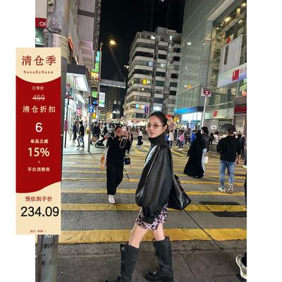 【清仓6折粉丝福利】压光工艺双面穿立领夹克女春休闲格纹外套