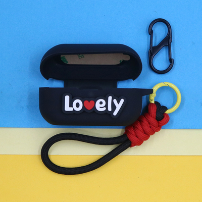 适用Technics松下EAH AZ80/AZ100蓝牙耳机保护套个性潮酷简约英文NICE/KISS/HI/GOOD手绳挂饰连体硅胶软壳