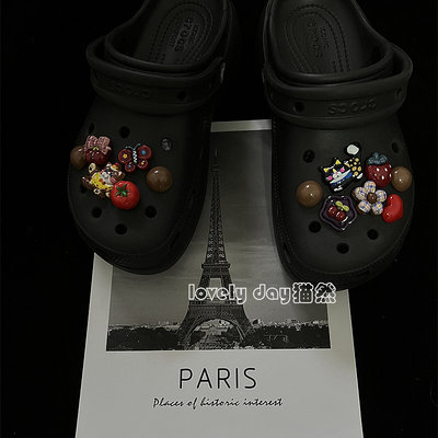 原创设计鞋花鞋扣适配Crocs洞洞鞋配饰花套装治愈系可爱鞋面扣潮